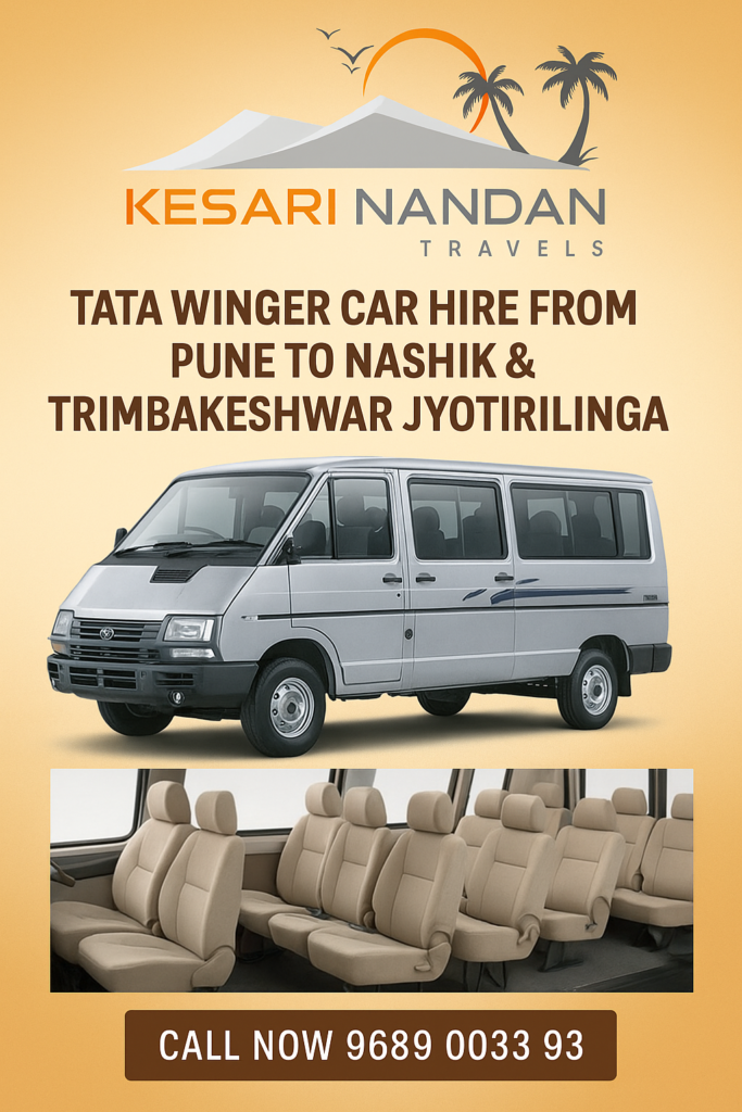 Tata Winger Car Hire Pune to Nashik, Trimbakeshwar Jyotirlinga ...